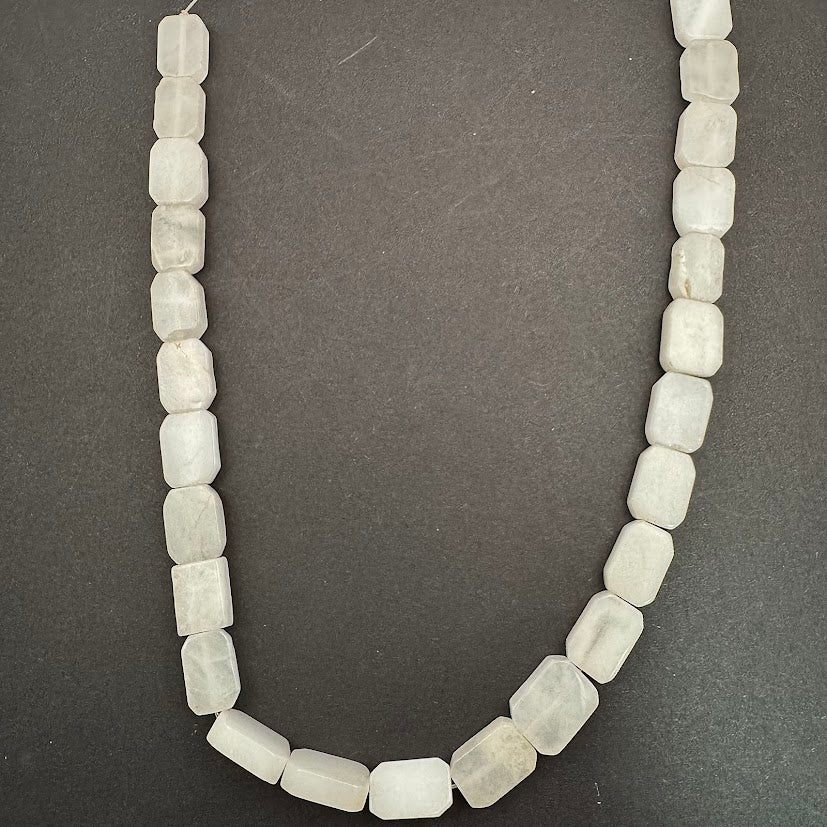 Snow Quartz Beads Octagon – Rock Barrell
