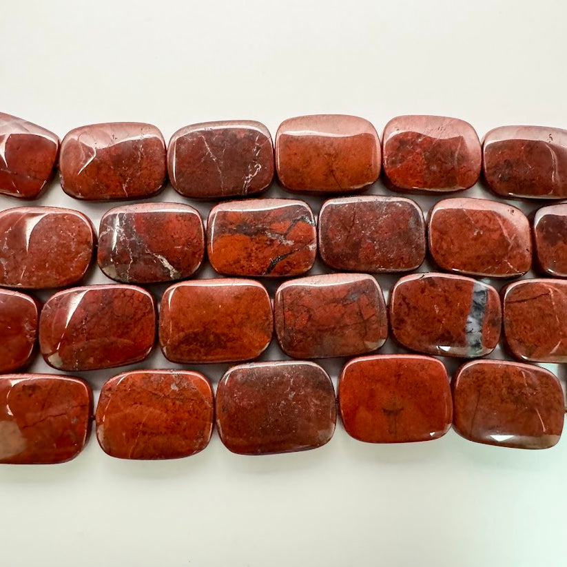 Poppy Jasper Beads Rectangle – Rock Barrell