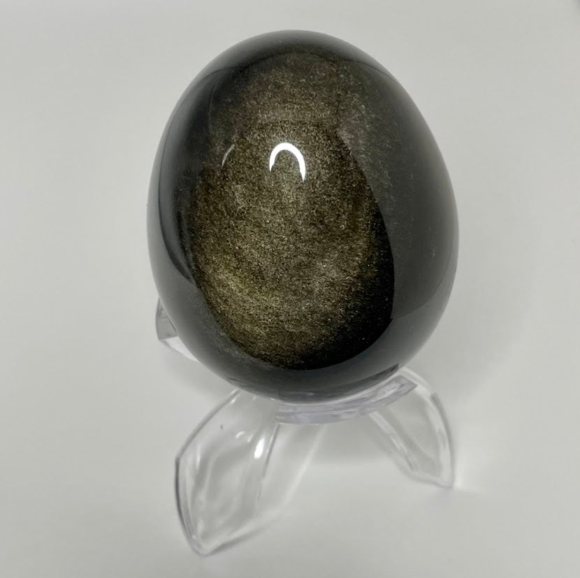 Sheen Obsidian Egg – Rock Barrell